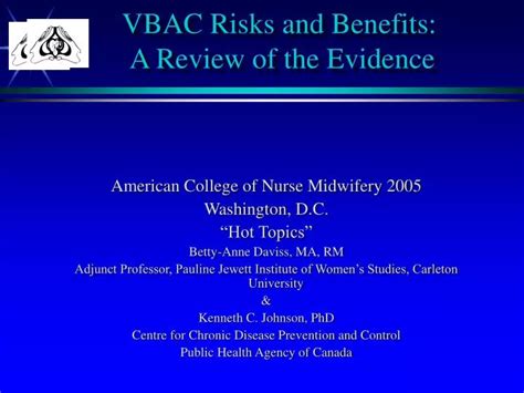 Ppt Vbac Risks And Benefits A Review Of The Evidence Powerpoint