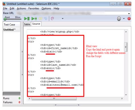 Selenium Ide Test A Form With Multiple Data Sets Webner Blogs Elearning Salesforce Web