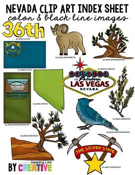 Nevada State Clip Art By Keeping Life Creative Tpt