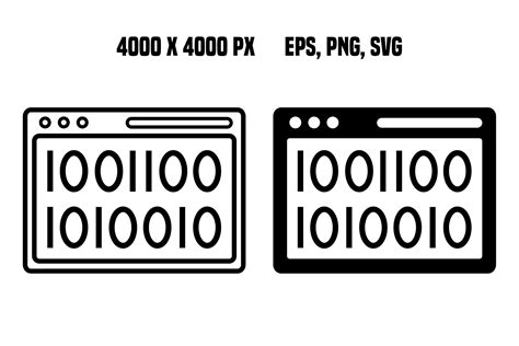 Binary Code Icons Graphic By Yulidor · Creative Fabrica