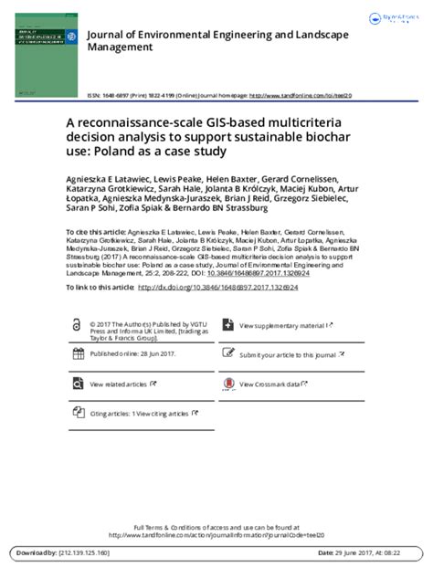 Pdf A Reconnaissance Scale Gis Based Multicriteria Decision Analysis To Support Sustainable