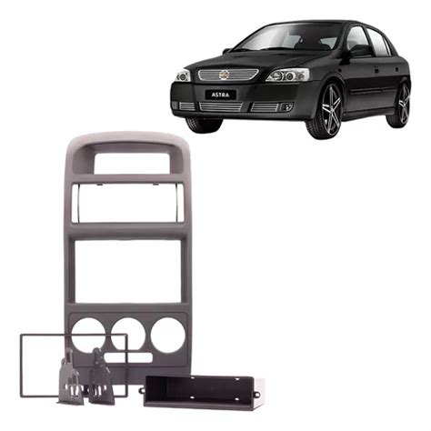 Moldura Astra Ar Analógico 9812 Rádio 1 Din 2 Din Mp5 Preta Parcelamento Sem Juros