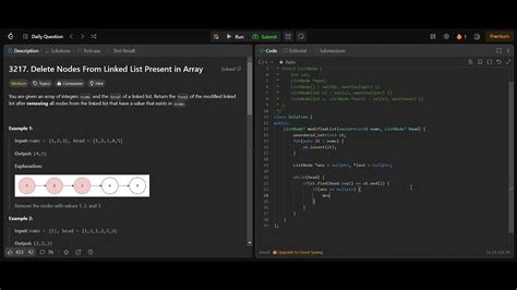 Solved Leetcode Problem 3217 Delete Nodes From Linked List Present In Array Youtube