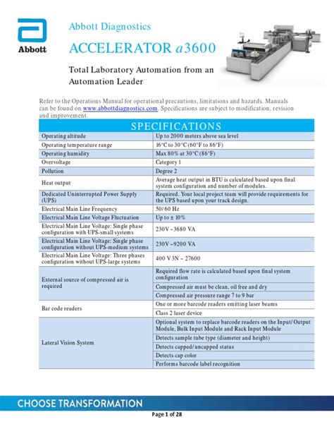 Accelerator A3600 Abbott Diagnostics Pdf Electromagnetic Interference Mains Electricity