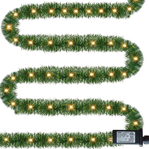 Dazzle Bright 50 Ft Pre Lit Christmas Green Garland 150