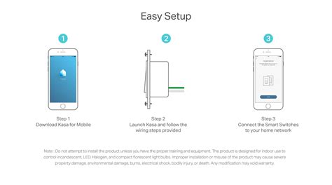Interruptor de luz Kasa Smart Wi Fi kit de vías por TP Link Iluminación de control desde