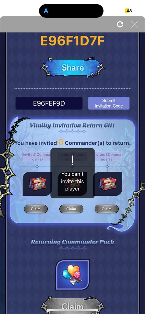 Glorious Return Invite Code Wont Work Rxhero