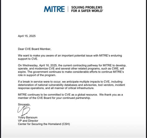 Mitres Cve Contract At Risk How To Prepare For Disruption Hostbreach Intel Driven Advisory