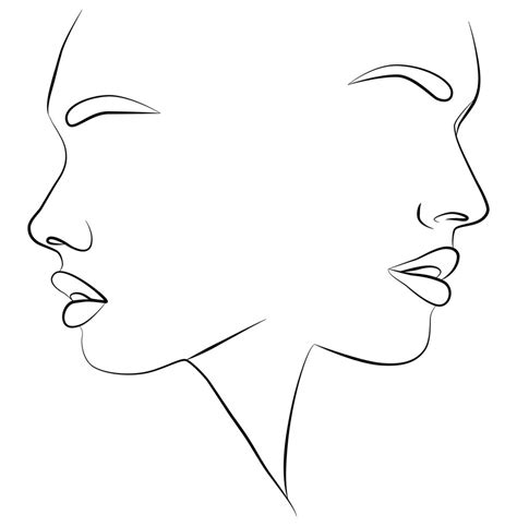 Premium Vector Portrait Along The Lines Drawing In The Style Of One Line