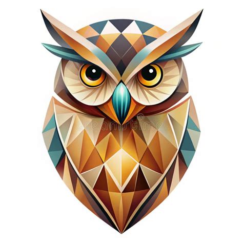 Abstract Owl With Bold Angular Wings Stock Illustration Illustration Of Angular Minimalist