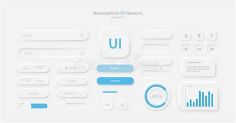 A Collection Of Icons For User Interface Development In White And Light Blue A Set Of User