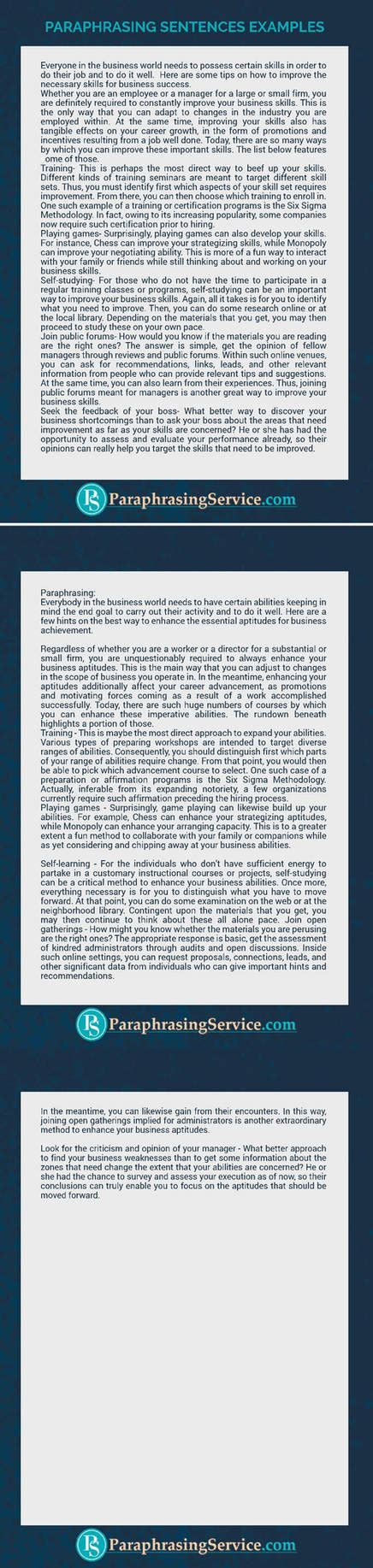 Paraphrasing Sentences Examples By Examplesamples 018 On Deviantart