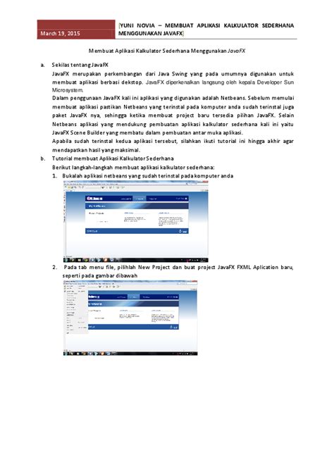 pdf tutorial membuat aplikasi kalkulator sederhana menggunakan javafx