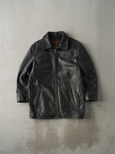 Vintage Y2k Black Danier Leather Jacket M Rebalance Vintage