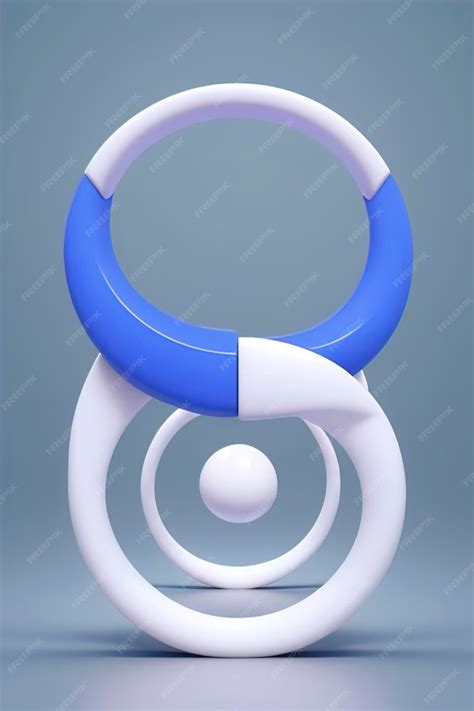 premium ai image geometric loop shapes 3d icon