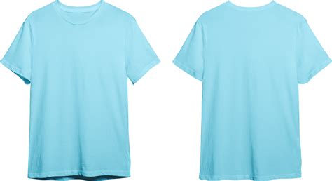 Turquoise Mens Classic T Shirt Front And Back 23370468 Png