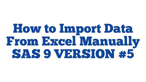 How To Import Data Into Sas Manually Cara Input Data Manual Ke Sas Youtube