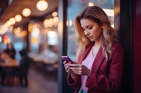Premium Photo A Woman Browsing A Smartphone And Checking The Messages