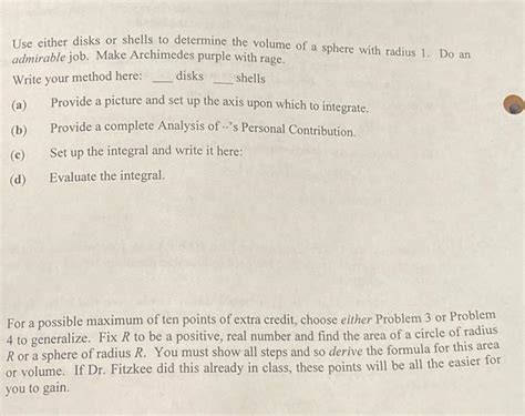 Solved Use Either Disks Or Shells To Determine The Volume Of