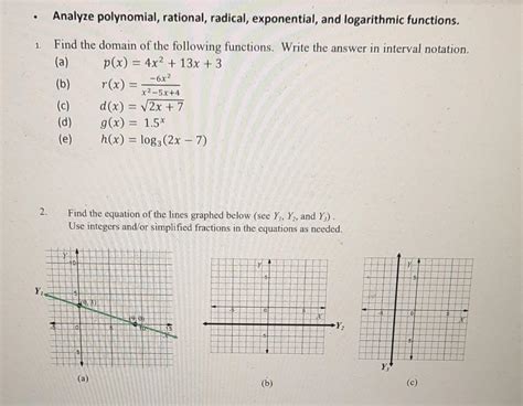 Solved Analyze Polynomial Rational Radical Exponential