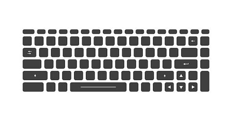 Premium Vector Black Keyboard Keys Isolated Vector Illustration