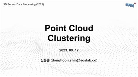 linkedin yong yi lee 페이지 [3d point cloud data processing] chapter 8