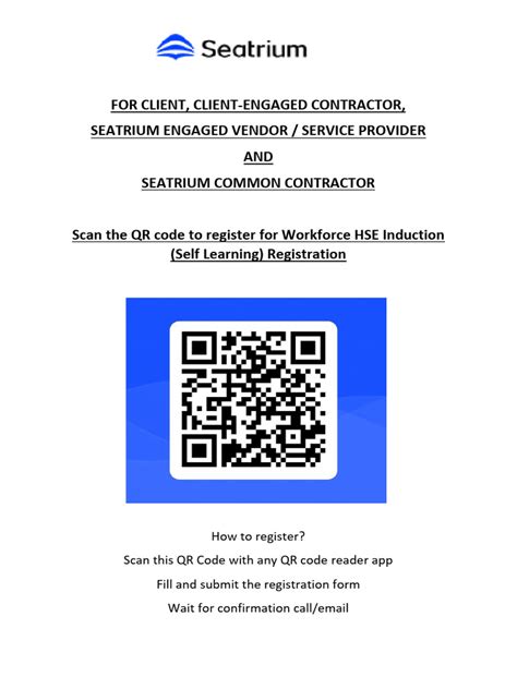 Hse Induction Registration Form For Cc Pdf
