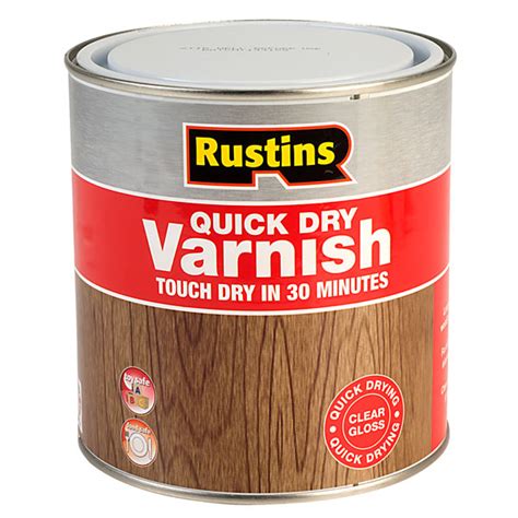 Rustins Avgc1000 Quick Dry Varnish Gloss Clear 1 Litre Rapid Electronics