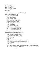 CPT Coding Chapter Assignment Docx Morgan Squyres HITT February Bishop Chapter