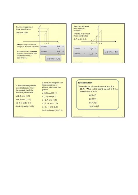 Midpoint Of A Line Segment¦ks4 Maths¦teachit