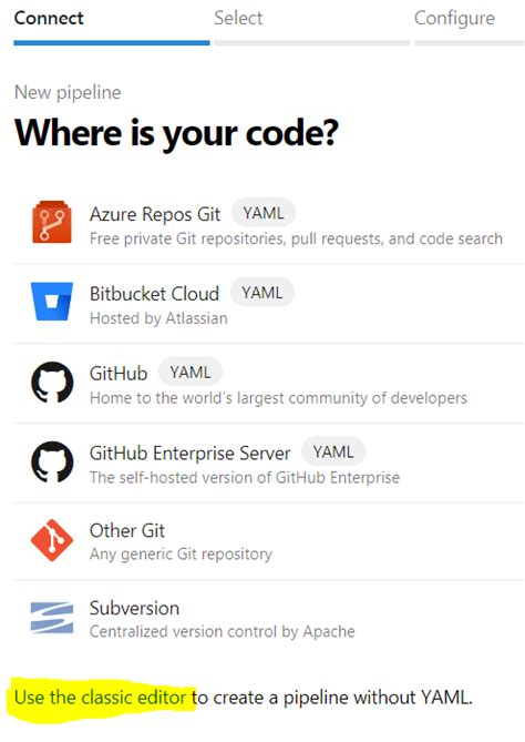 Azure Devops Use Gui Instead Of Yaml To Edit Build Pipeline Stack Overflow