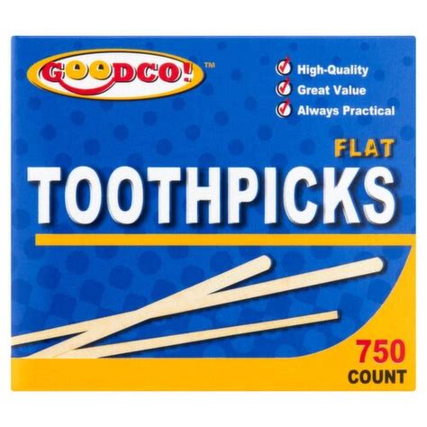 Goodco Flat Toothpicks 750 Count The Fresh Grocer