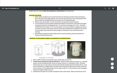 Solved Pdf Paper Chromatography Lab 2 9 Overview Of