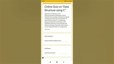 C Program Quiz Free Certificateonline Quiz Youtube