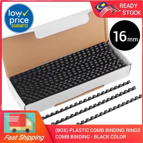 Box Plastic Comb Binding Rings Binding Comb Binding Comb Ring Comb Binding Black Color