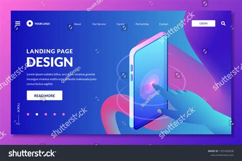 Landing Page Web Banner Design Layout Stock Vector Royalty Free 1325305838 Shutterstock