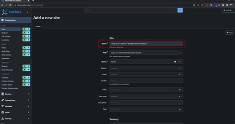 Stored Cross Site Scripting Vulnerability In Create Sites Function In