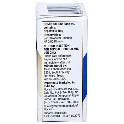 Buy Nevanac Eye Drop 5 Ml In Wholesale Price Online B2b Retailershakti