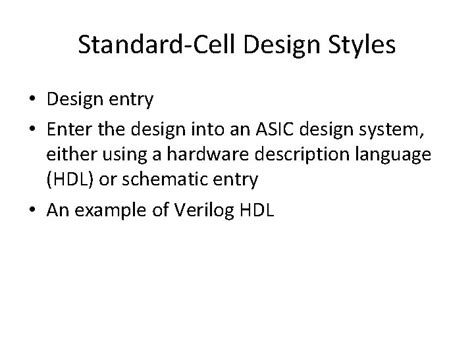 Chapter VLSI Design Methodology Outline Introduction VLSI