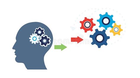 Problem Solving Concept Head With Gears And Solution Vector Design Generative Ai Stock Vector