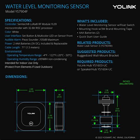 yolink lora water level monitoring sensor starter kit 1