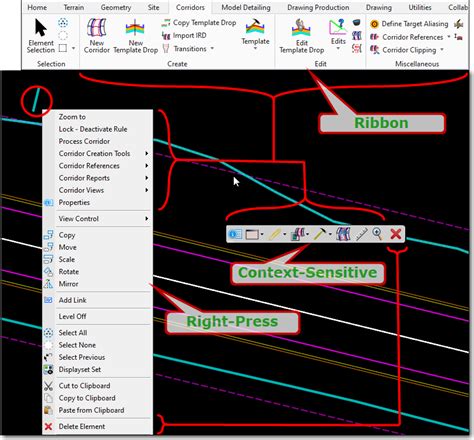 OpenRoads Context Menu Option