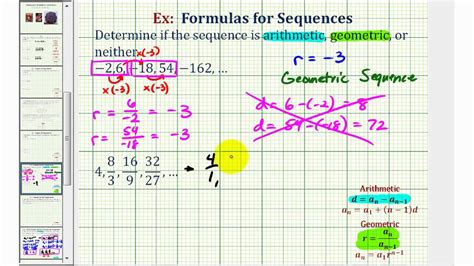 Ex Determine If A Sequence Is Arithmetic Or Geometric Geometric