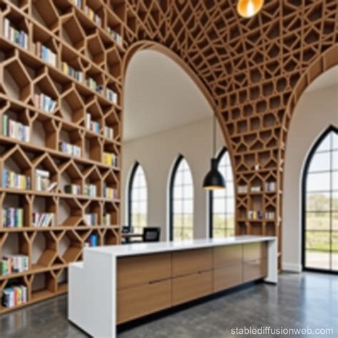 Hexagonal Wooden Structure Stable Diffusion Online