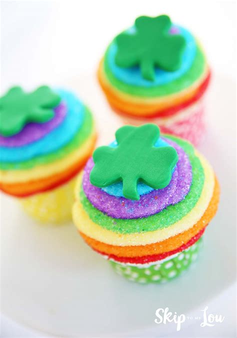 Easy Rainbow Cupcakes With Sanding Sugar Tutorial Skip To My Lou
