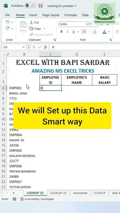 How To Set Up Data Properly In Easy Way On Ms Excel Shorts Reels