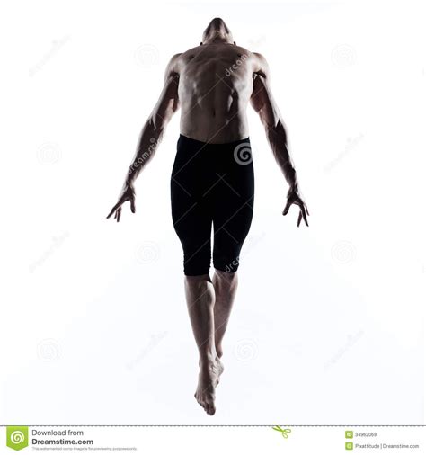 Man Modern Ballet Dancer Dancing Gymnastic Acrobatic Jumping Male Pose Reference Human Poses