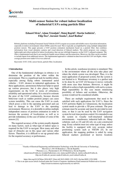 Pdf Multi Sensor Fusion For Robust Indoor Localization Of Industrial Uavs Using Particle Filter