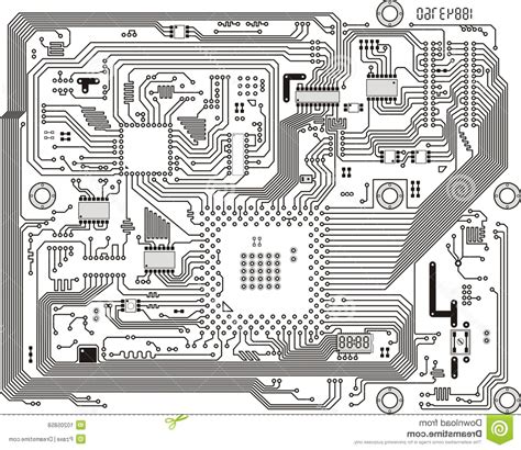 Computer Circuit Vector At Collection Of Computer Circuit Vector Free For