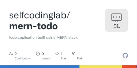 GitHub Selfcodinglab Mern Todo Todo Application Built Using MERN Stack